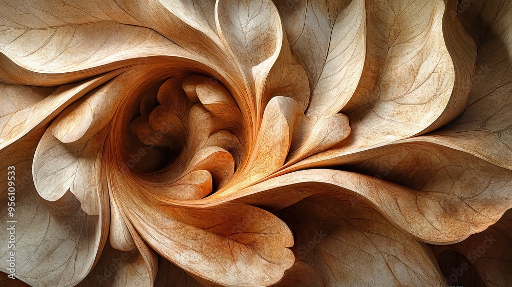 10. Picture an artwork that mimics the organic shapes of nature, from ...