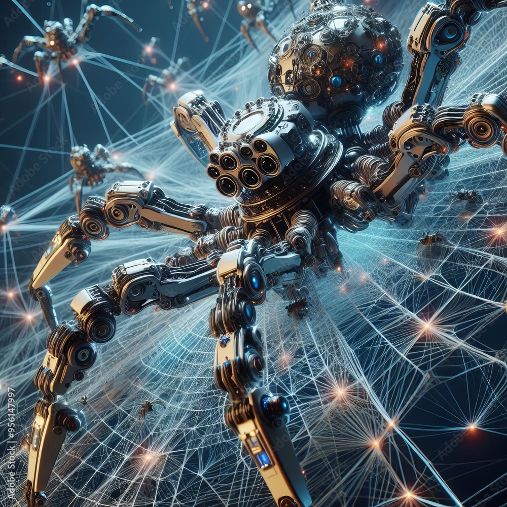 138 AI Powered Spider Bots for Autonomous Web Construction Spide Stock ...
