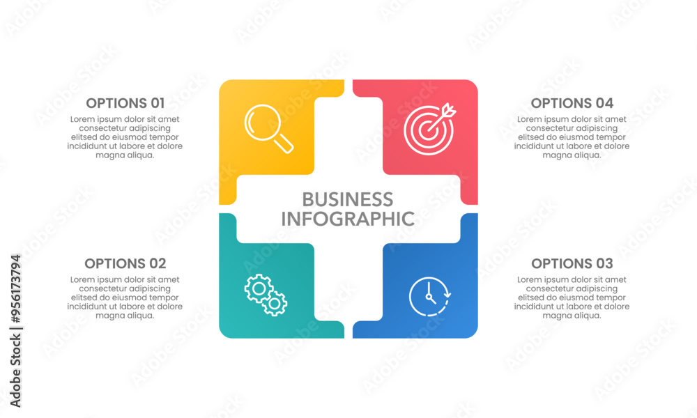 4 process to business management. Plus Sign Infographic Design ...