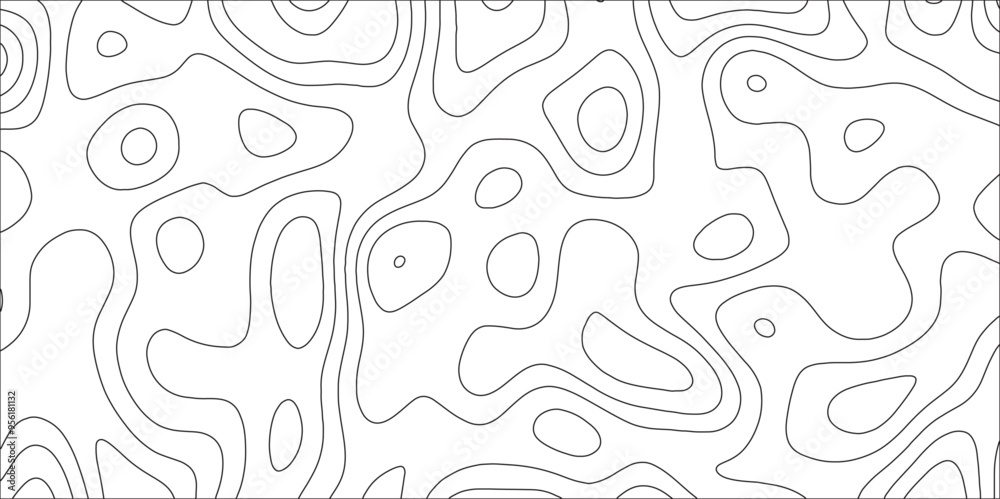 Modern Topographic map background geographic line map with elevation ...