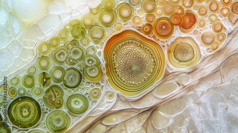 The internal structure cross section of tree branches linden Biological ...