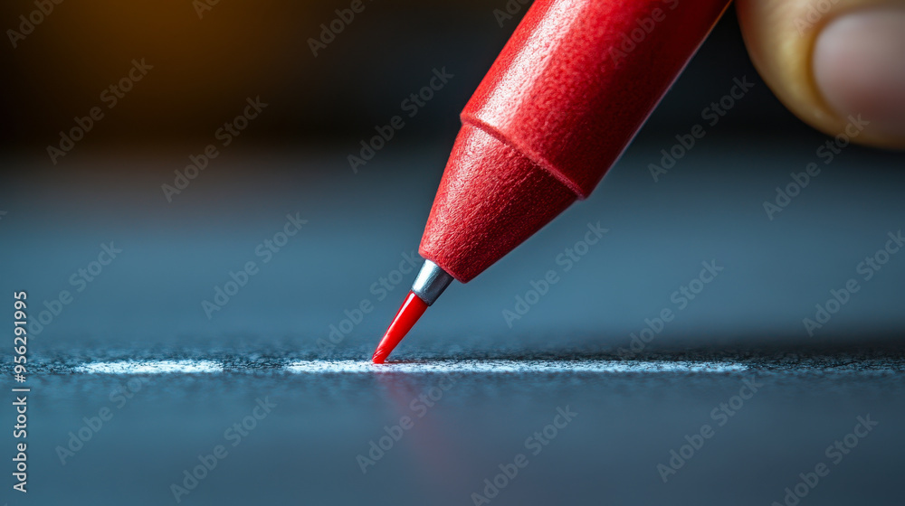 Close-up of Hand Holding Red Marker Correcting Text, Concept of ...