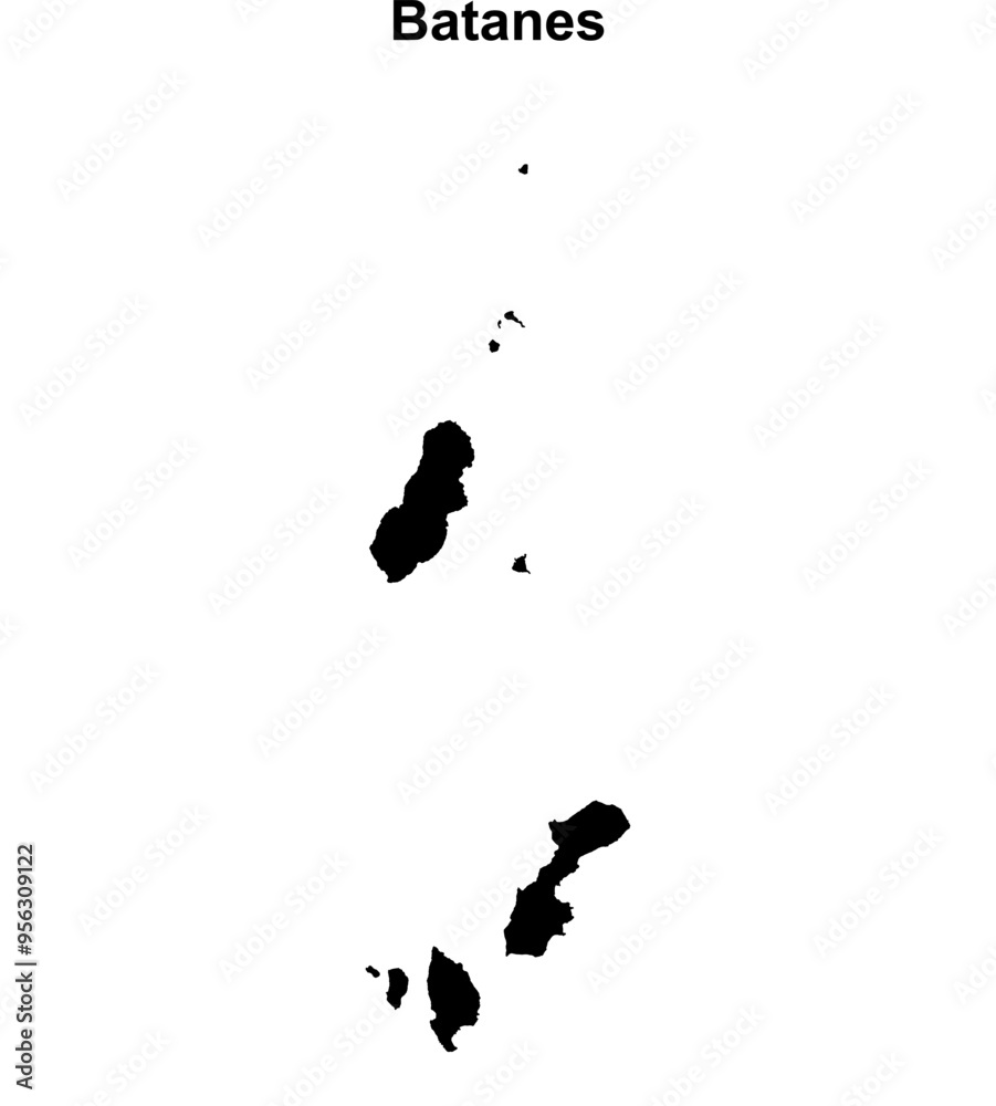 Batanes province blank outline map Stock Vector | Adobe Stock