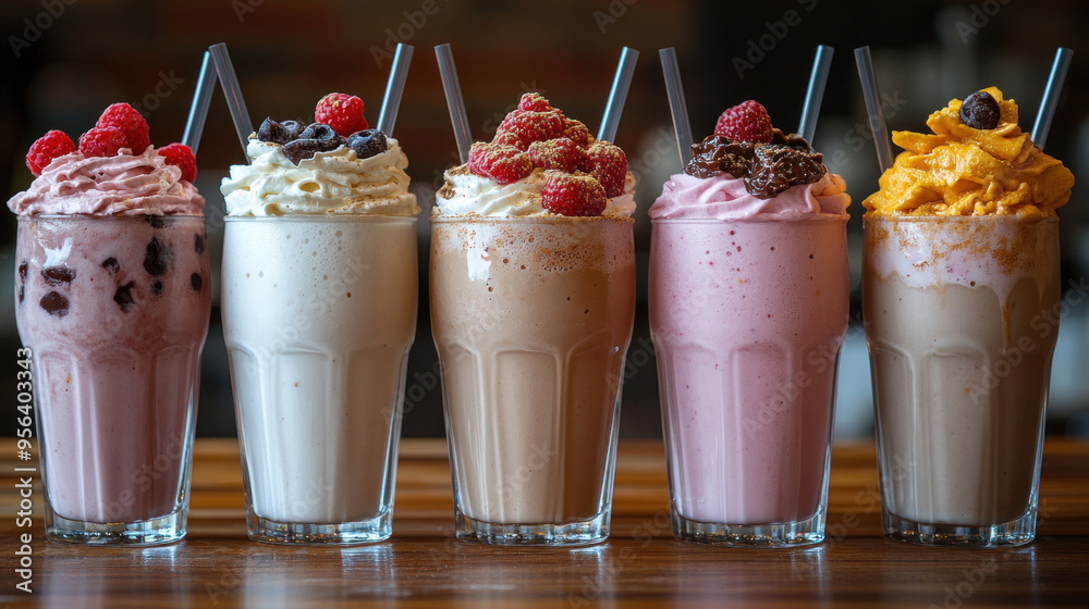 Milkshake Madness: Thick, creamy milkshakes with various flavors and ...