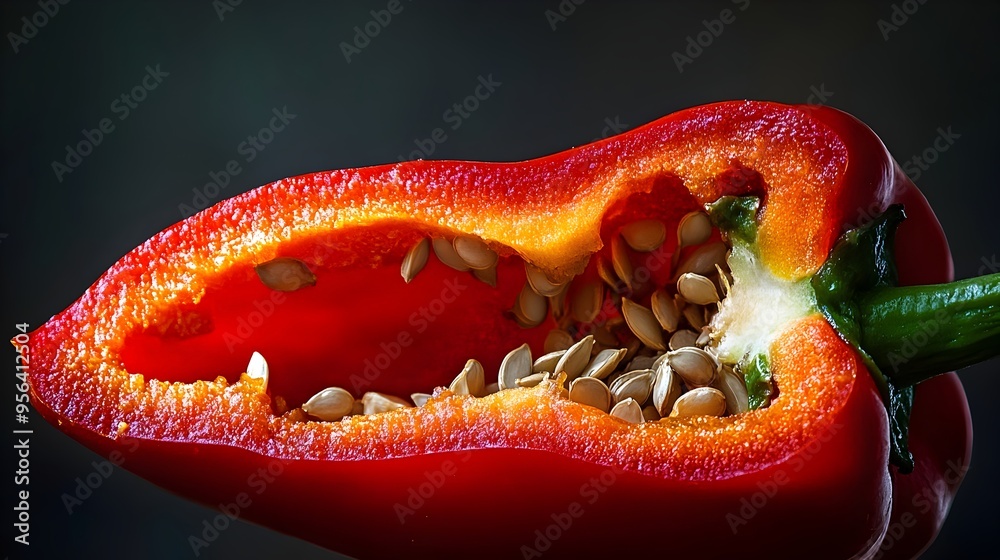 Captivating macro photography showcasing the intricate details of a red ...