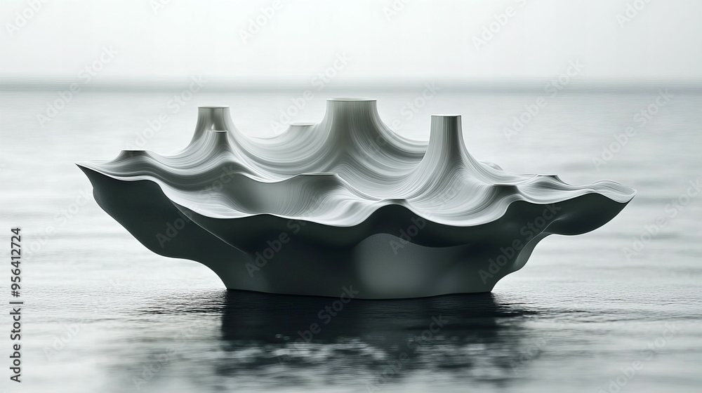 Abstract organic alien coral underwater forms background with unique ...