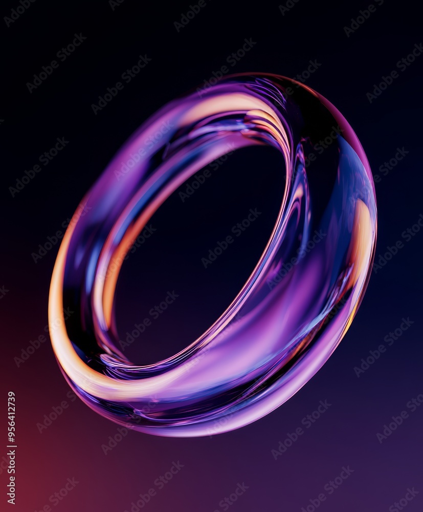 Holographic medal with glowing edges floating in midair futuristic ...