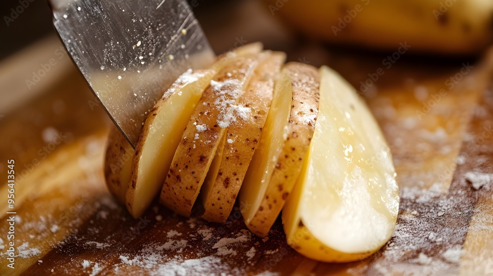 Macro close up photograph showcasing the starchy texture and clean ...