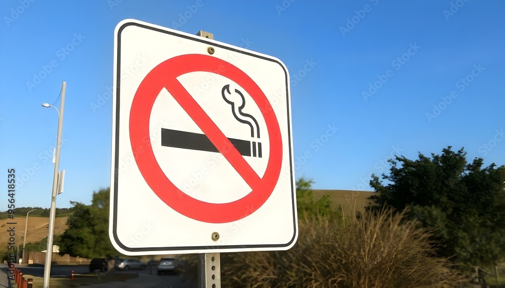 No smoking sign in an outdoor setting, discussion on States going smoke ...