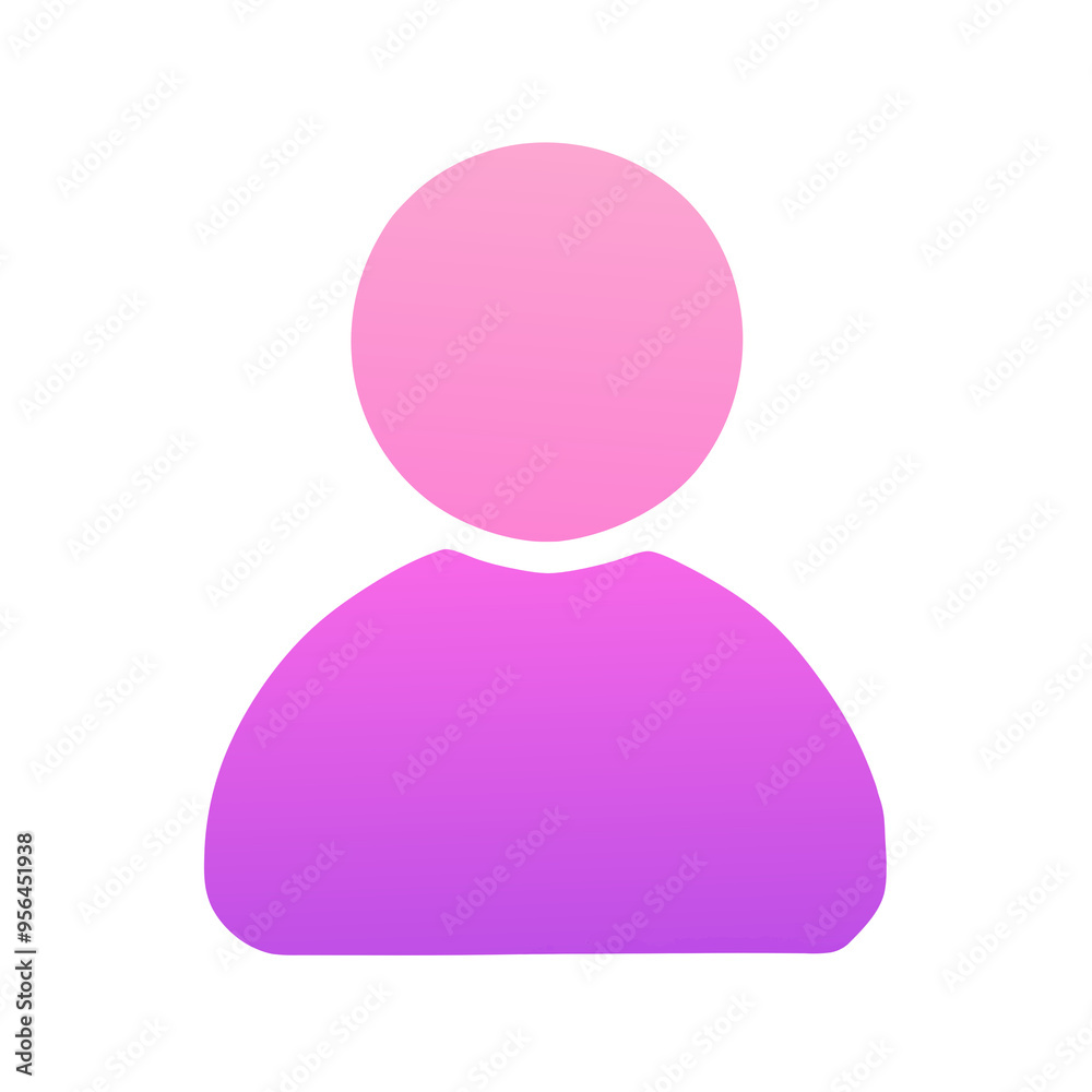 Social network icon on white background, user avatar User profile login ...