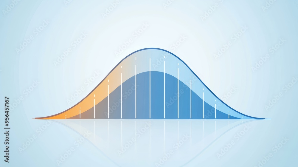 Gradient normal distribution curve illustration A gradient illustration ...