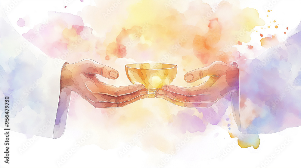 Communion sacred sacrament where believers partake of bread and wine ...