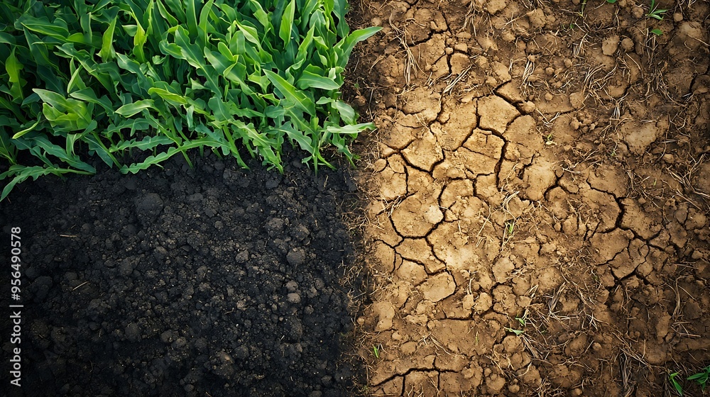 Image representing the effects of pollution and climate change Half ...