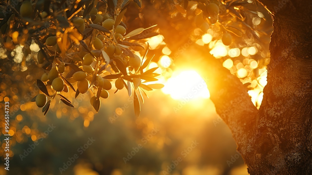 Olive harvest at sunset olive oil golden hour natural light artistic ...