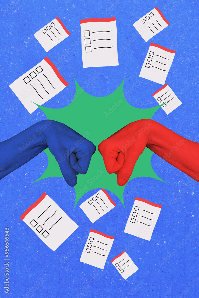 Composite trend artwork sketch image photo collage of choice candidate ...