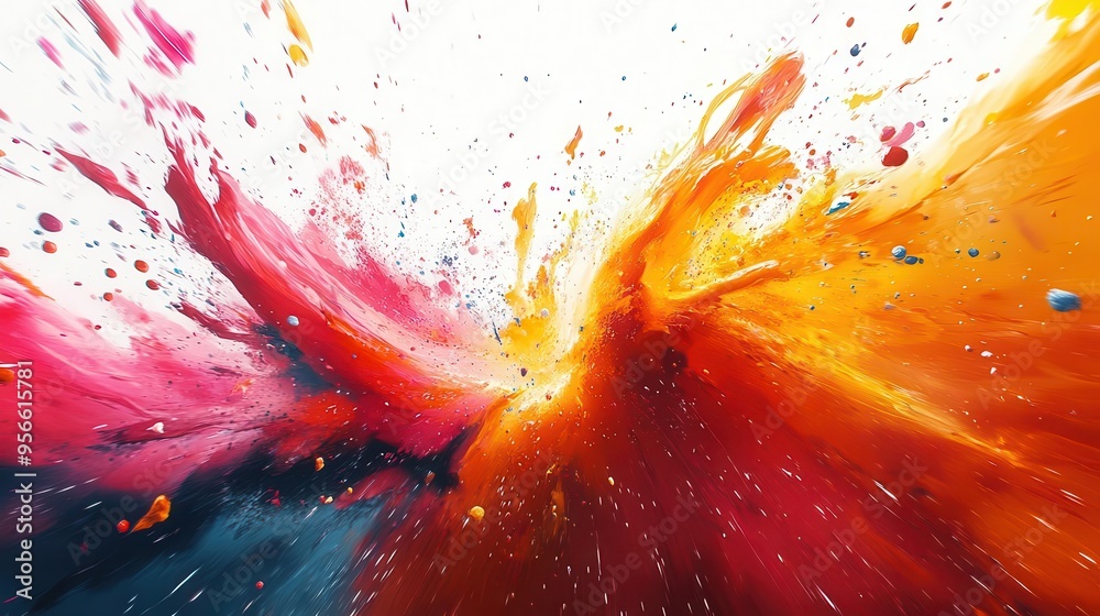 explosive mangastyle action scene with dynamic speed lines vibrant ...