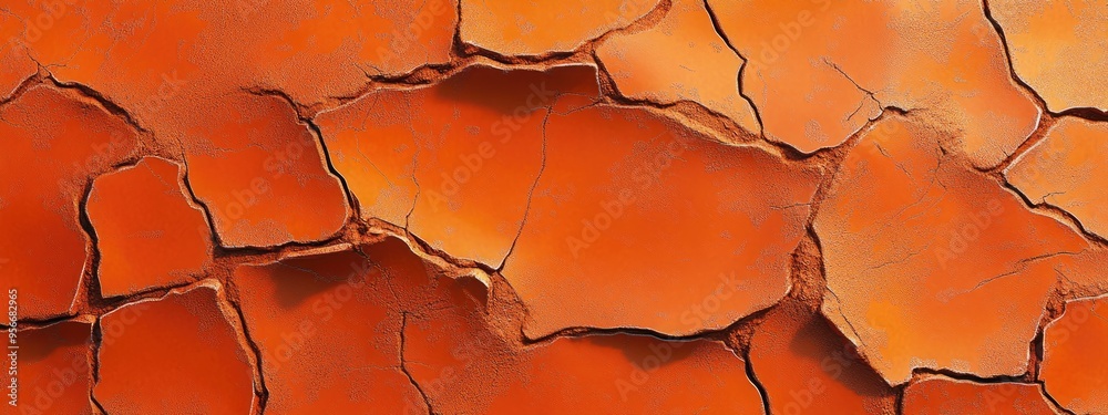 Seamless pattern featuring a 3D cartoon rendering of a red orange ...