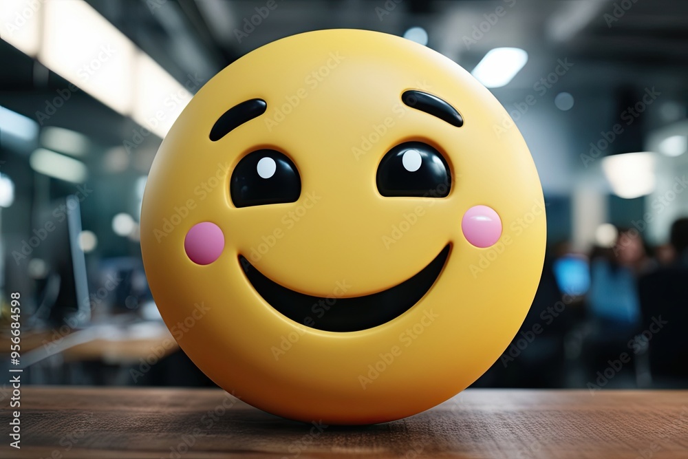 Joyful Quirky Emoticon with Playful Expression and Funny Face Stock ...