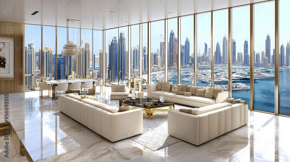 Dubai luxury architecture house interior featuring art deco living room ...