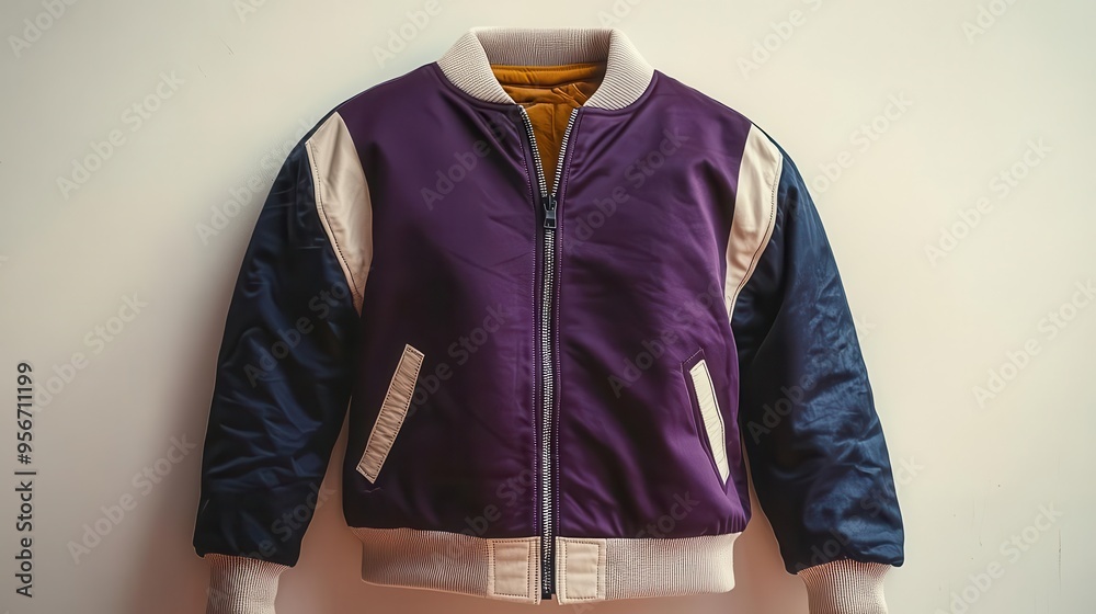 modern varsity jacket mockup featuring sleek minimalist design in rich ...