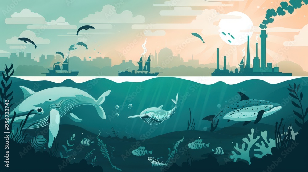 A graphic explaining how carbon dioxide is absorbed by oceans and its ...