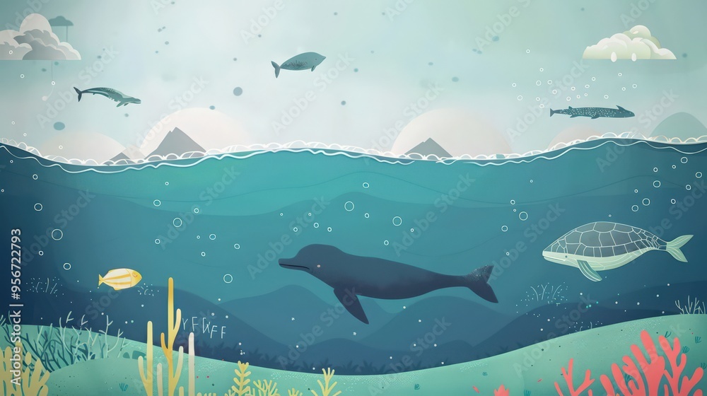 A graphic explaining how carbon dioxide is absorbed by oceans and its ...