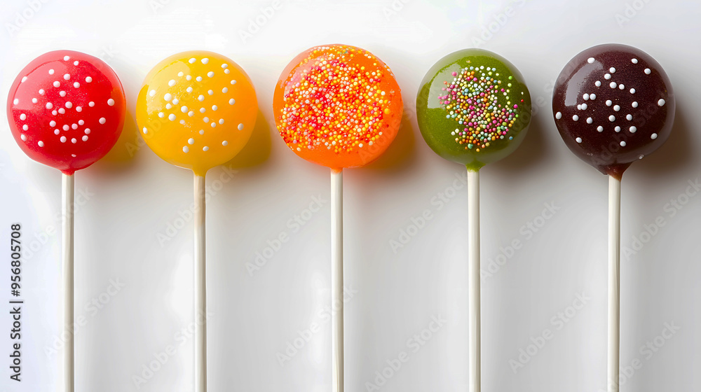 collection of lollipops in various shapes and sizes, each one bursting ...