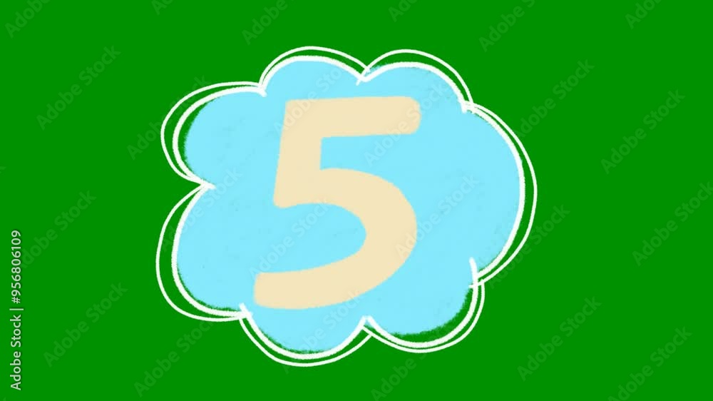 countdown animation in 10 seconds on green screen. countdown in ...