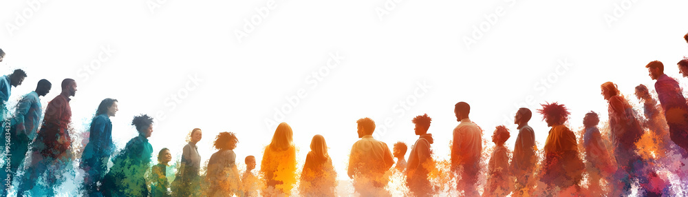 Family Diversity Circle Frame with Unity Text concept as A circular ...