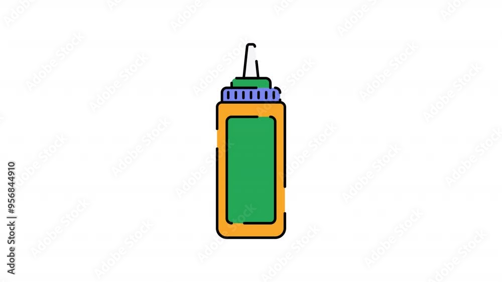 Sauce Container Motion Graphic, Animated Alpha channel, transparent ...