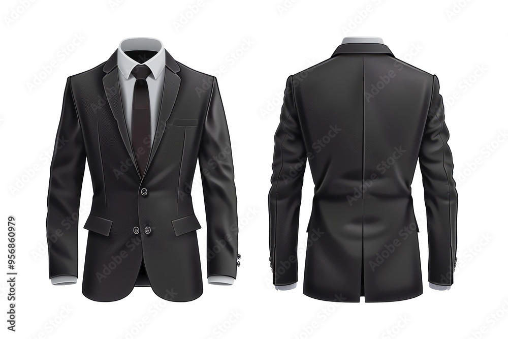 clothing mockup with front and back view, elegant and modern business ...
