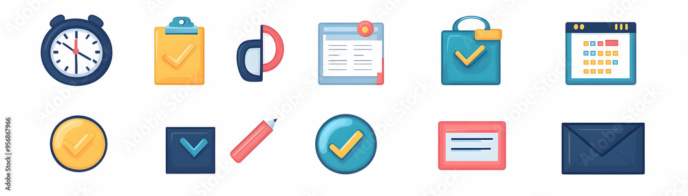 Isolated Learning Management System Icons concept as A set of isolated ...