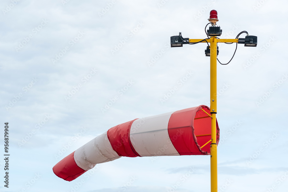 windsock, meteorological, instrument that used as an indicator of wind ...