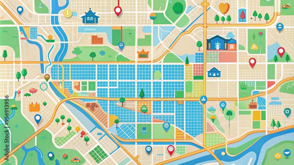 Detailed street map of Edmonton, Alberta, showcasing major roads ...