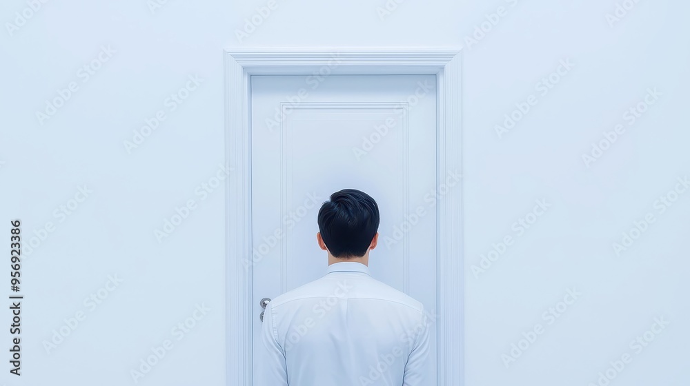 Confronting the Knock of Doom, a man faces a daunting failure sign on a ...