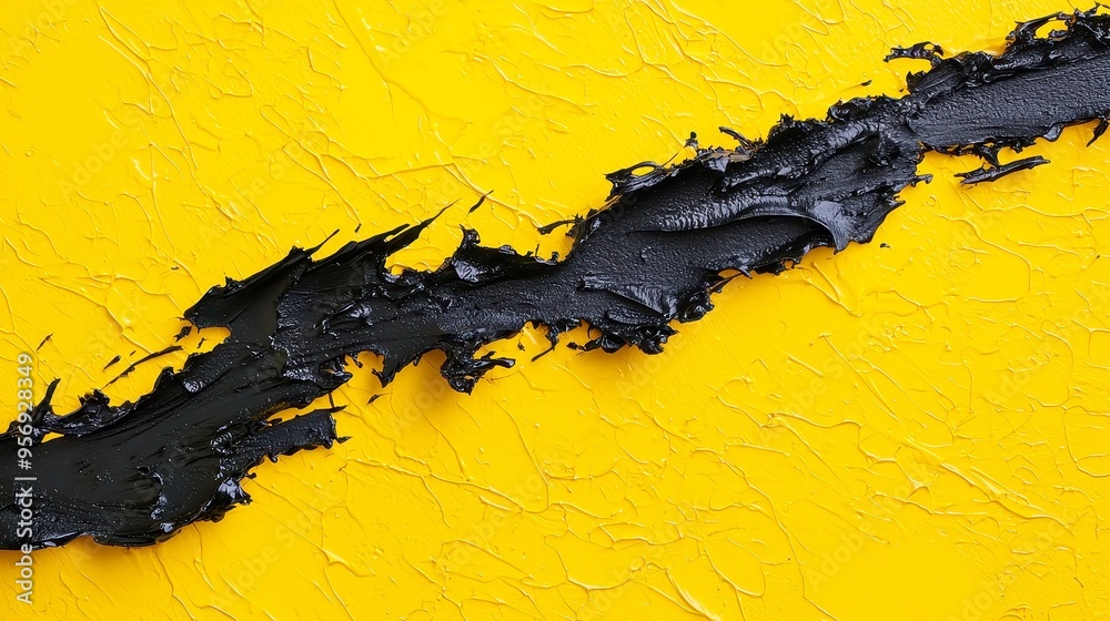 Yellow and Black Entropy, an abstract exploration of texture and decay ...