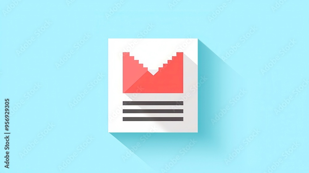 8 Bit Document Icon, a vintage pixelated text file symbol representing ...