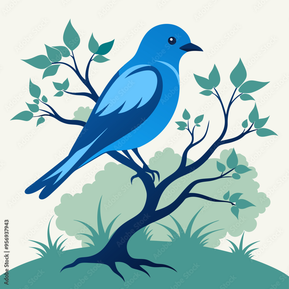 Download Bluebird, Tree Silhouette Vector Illustrate Svg File For ...