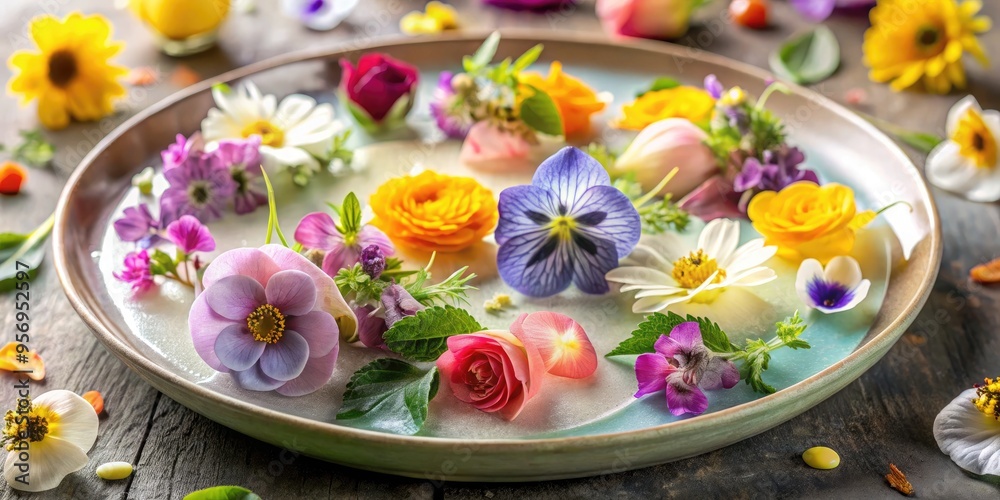 Hair infused edible flowers for food styling secondary editorial ...