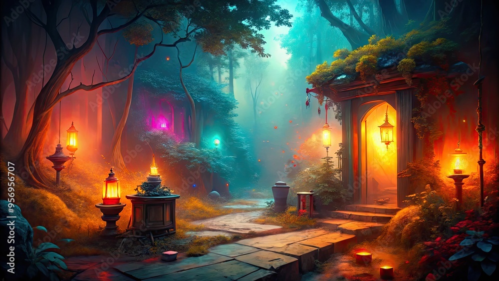 hidden story symbolism subtle clues color palette concept mystery Stock ...