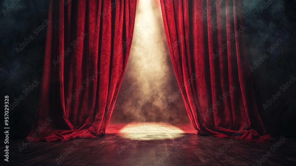 Red Stage Curtain Open Red Stage Curtains With Tie Backs Transparent