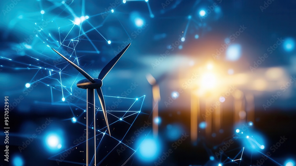 Engineer integrating renewable energy systems into urban construction ...