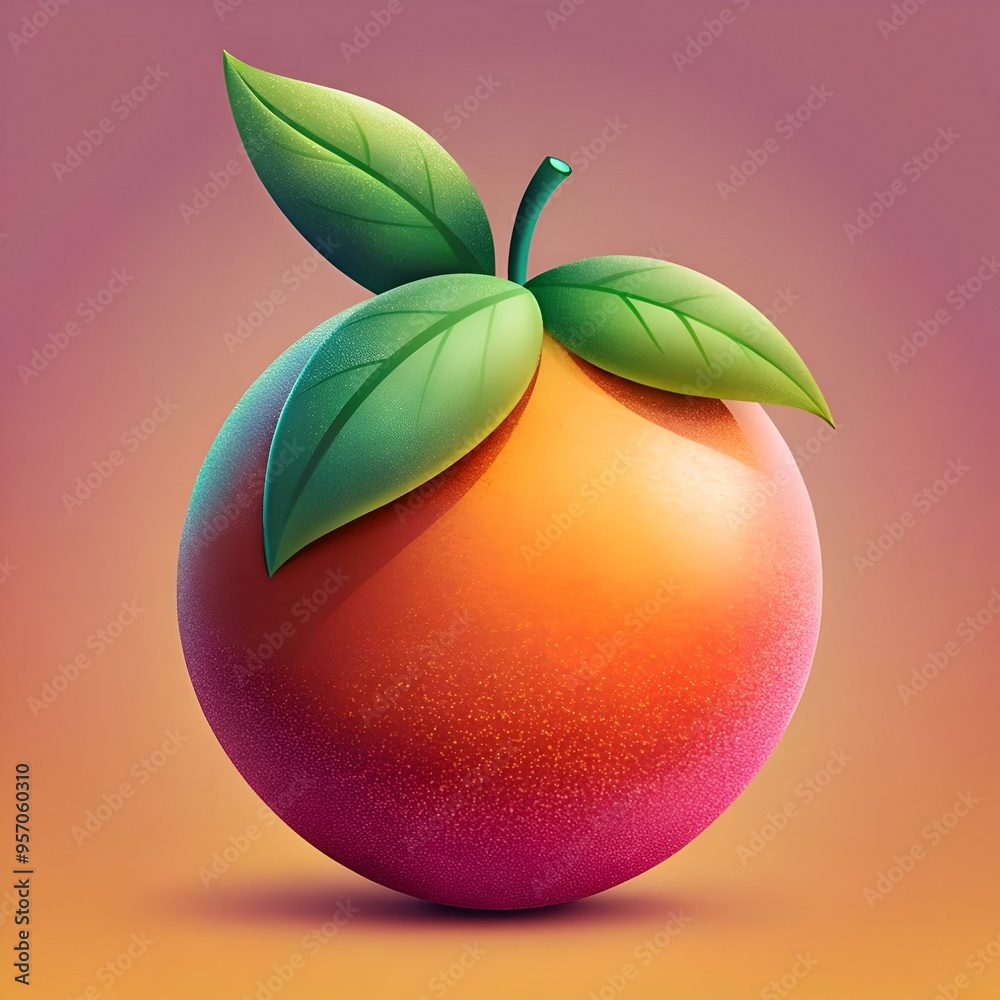 A vibrant 3D illustration of a marang fruit. perfect for representing ...