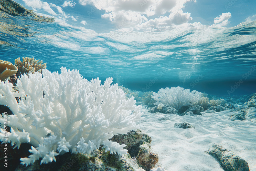 Bleached coral struggles in warming ocean, highlighting need for ...