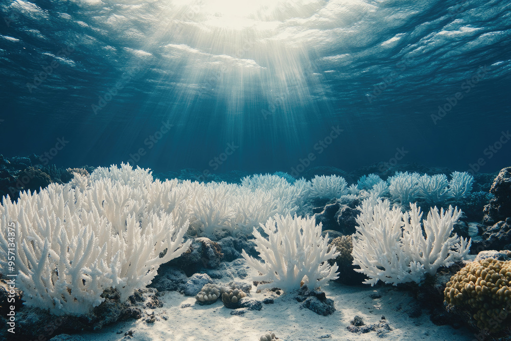 Bleached coral struggles in warming ocean, highlighting need for ...