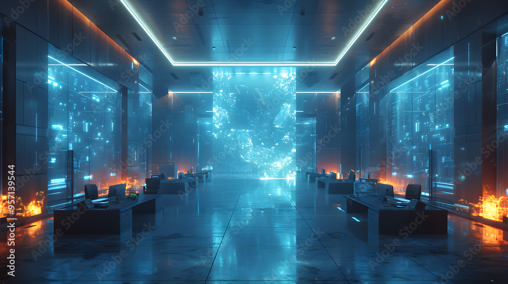 Futuristic Plasma-Charged Corporate Workspace: Where Energy Meets ...