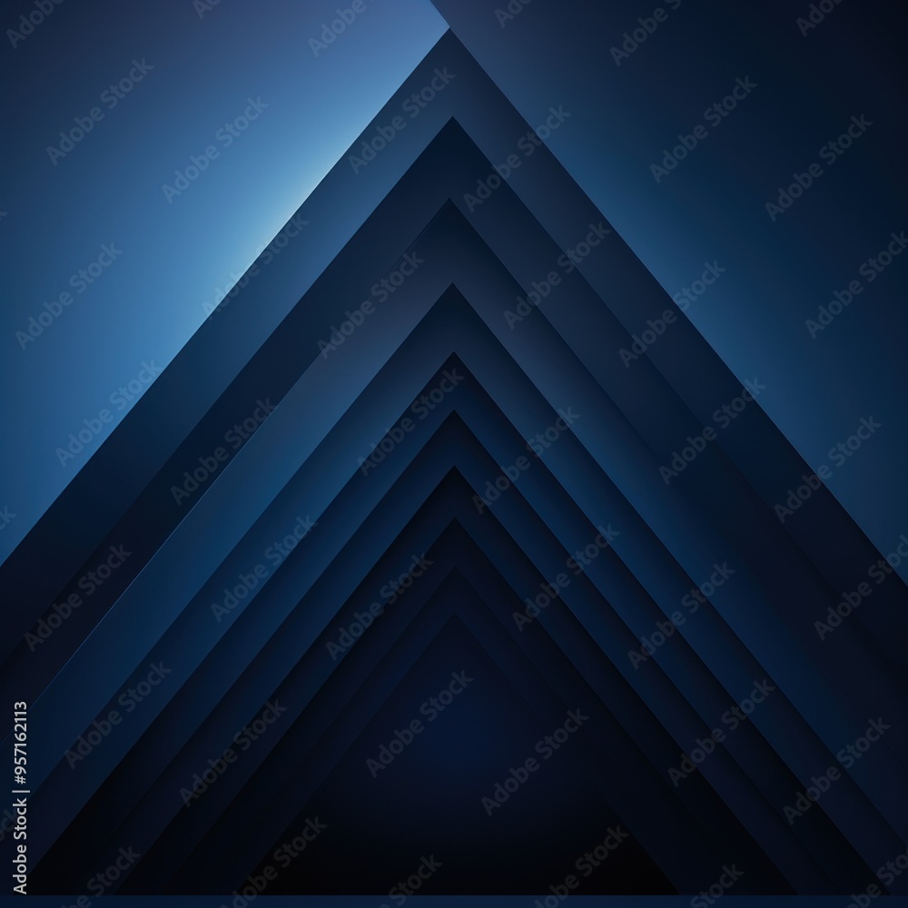 Navy Blue concentric gradient triangles line pattern vector ...