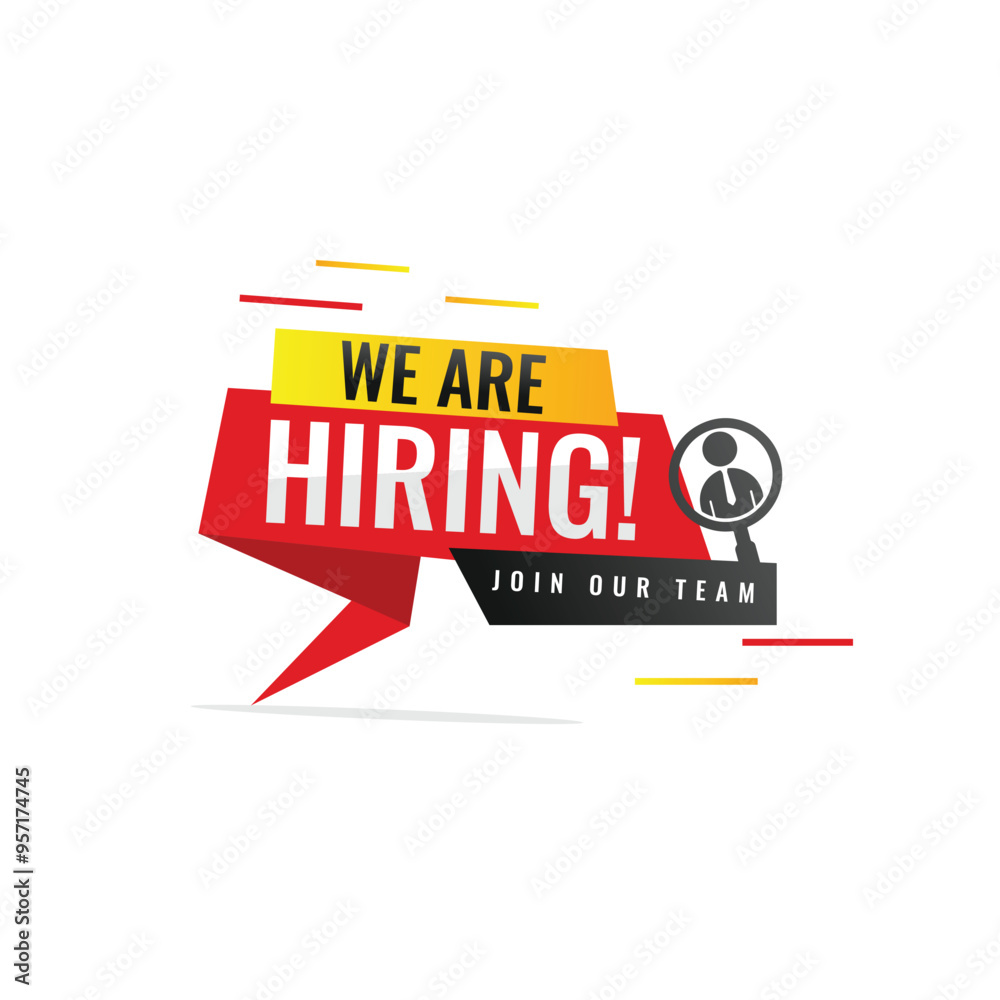 Business hiring and talent recruiting info label template. Employee ...