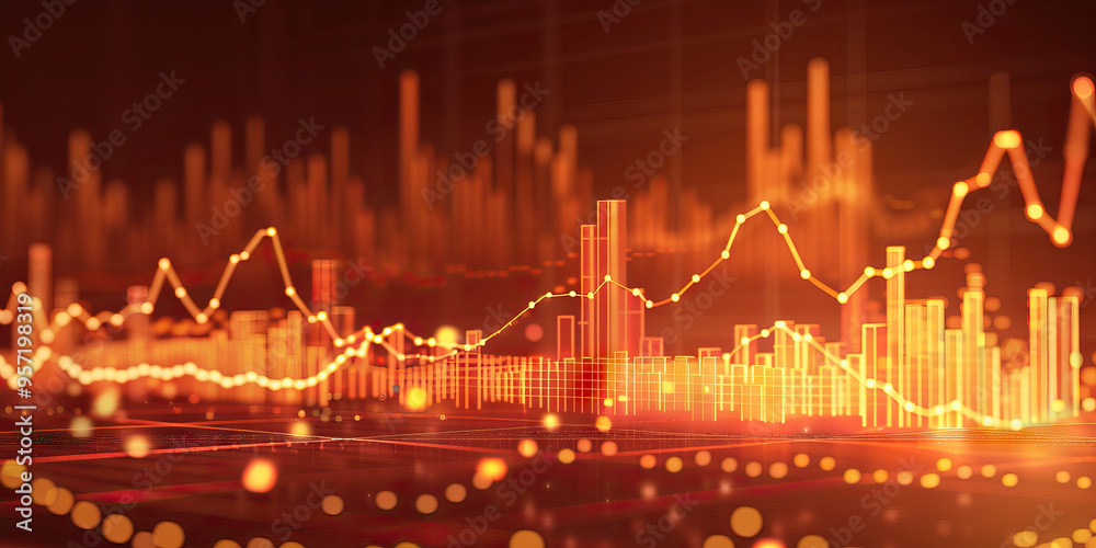 Commodity Price Fluctuation Diagram in Warm Brown - A warm brown ...