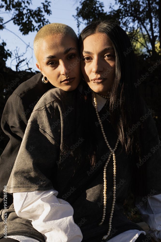 Gen z and freedom with style and lgbt people with pride Stock Photo ...